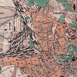 Lviv Map, Map of Lvov, Mapa Lwowa, Miasto Lwów, Lvov City, Lviv Print ...