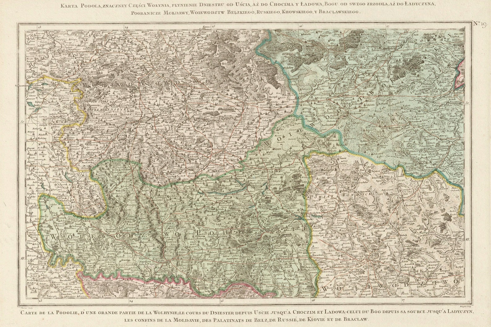 Map of Podolia, a Large Part of Volhynia, Map of Poland, Poland Map ...