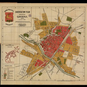 Grodno Map, Map of Grodno, Old Grodno Map, Map of Grodna, Grodno Plan ...