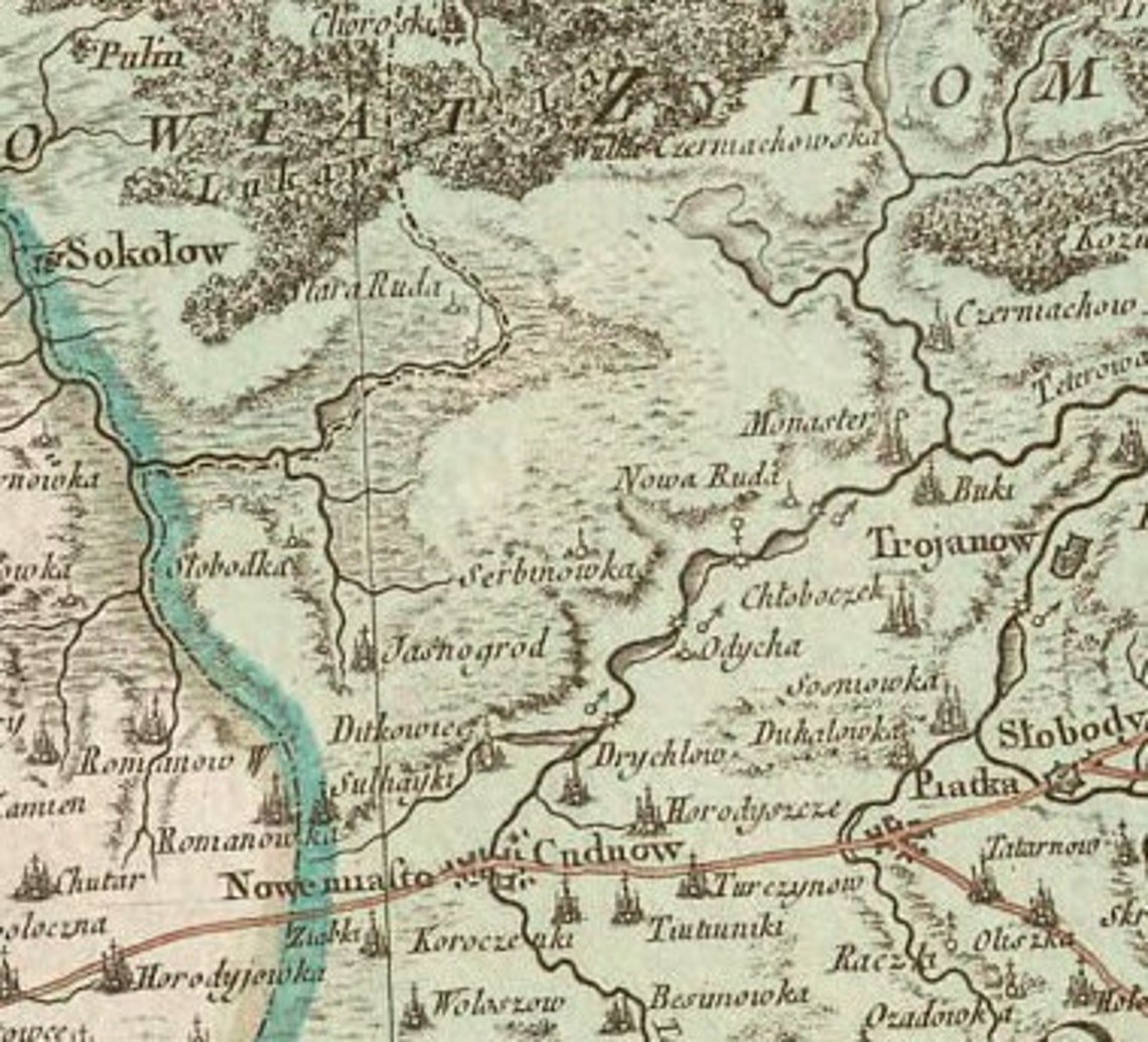 Map of Podolia, a Large Part of Volhynia, Map of Poland, Poland Map ...