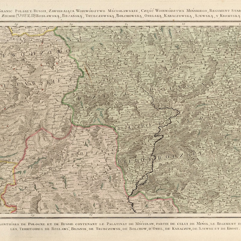 Russia Poland on a Map - Etsy