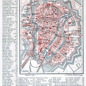 Danzig Map, Gdansk Map, Old Gdańsk Map, Map of Gdansk, Gdansk Plan, Old ...