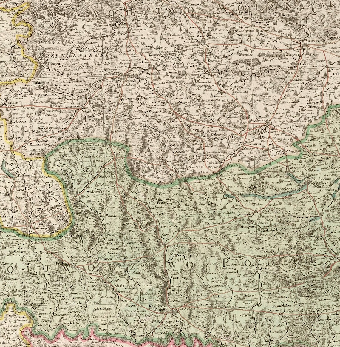 Map of Podolia, a Large Part of Volhynia, Map of Poland, Poland Map ...