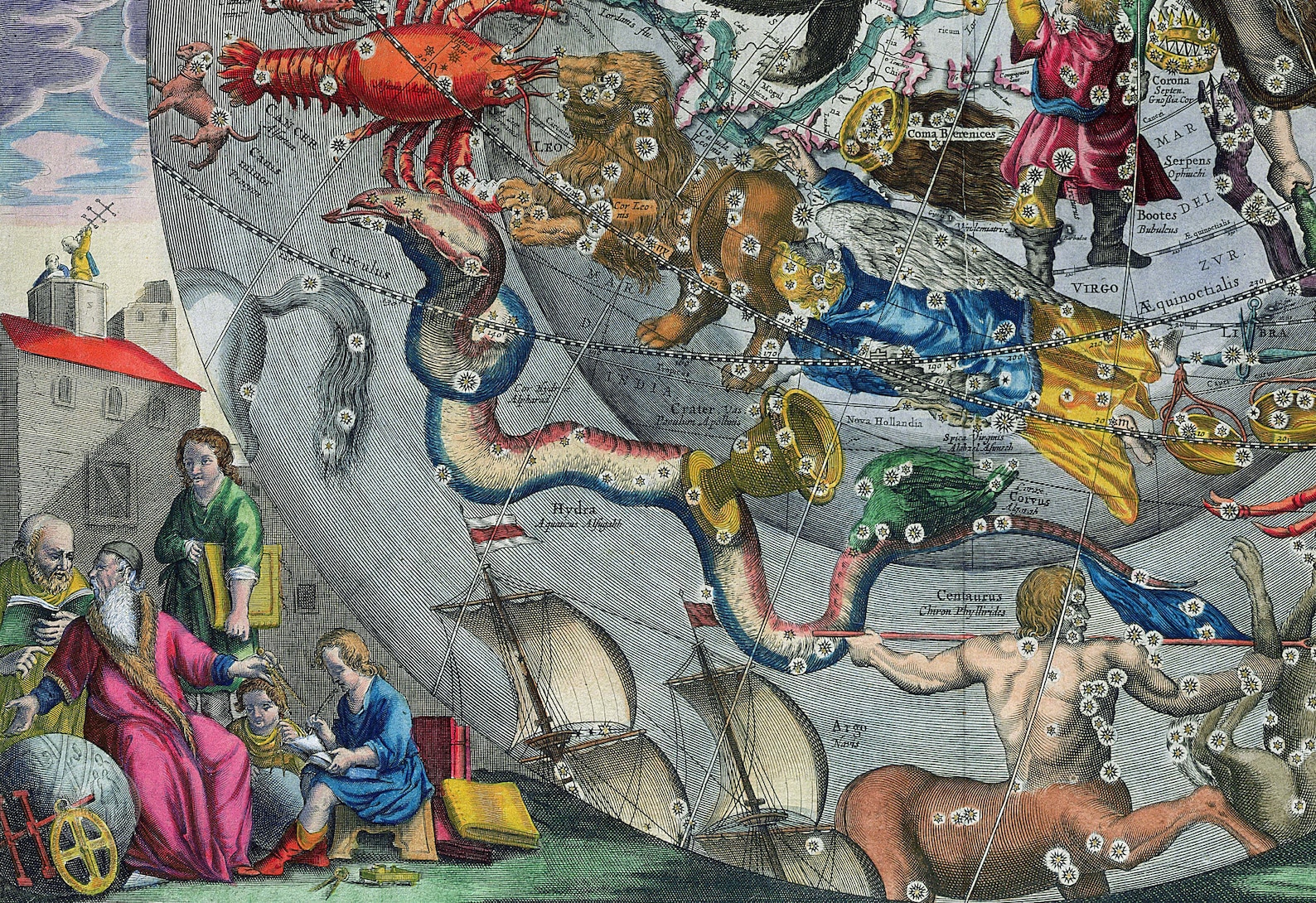 Andreas Zellarius, Map of the Constellations of the Northern Hemisphere ...