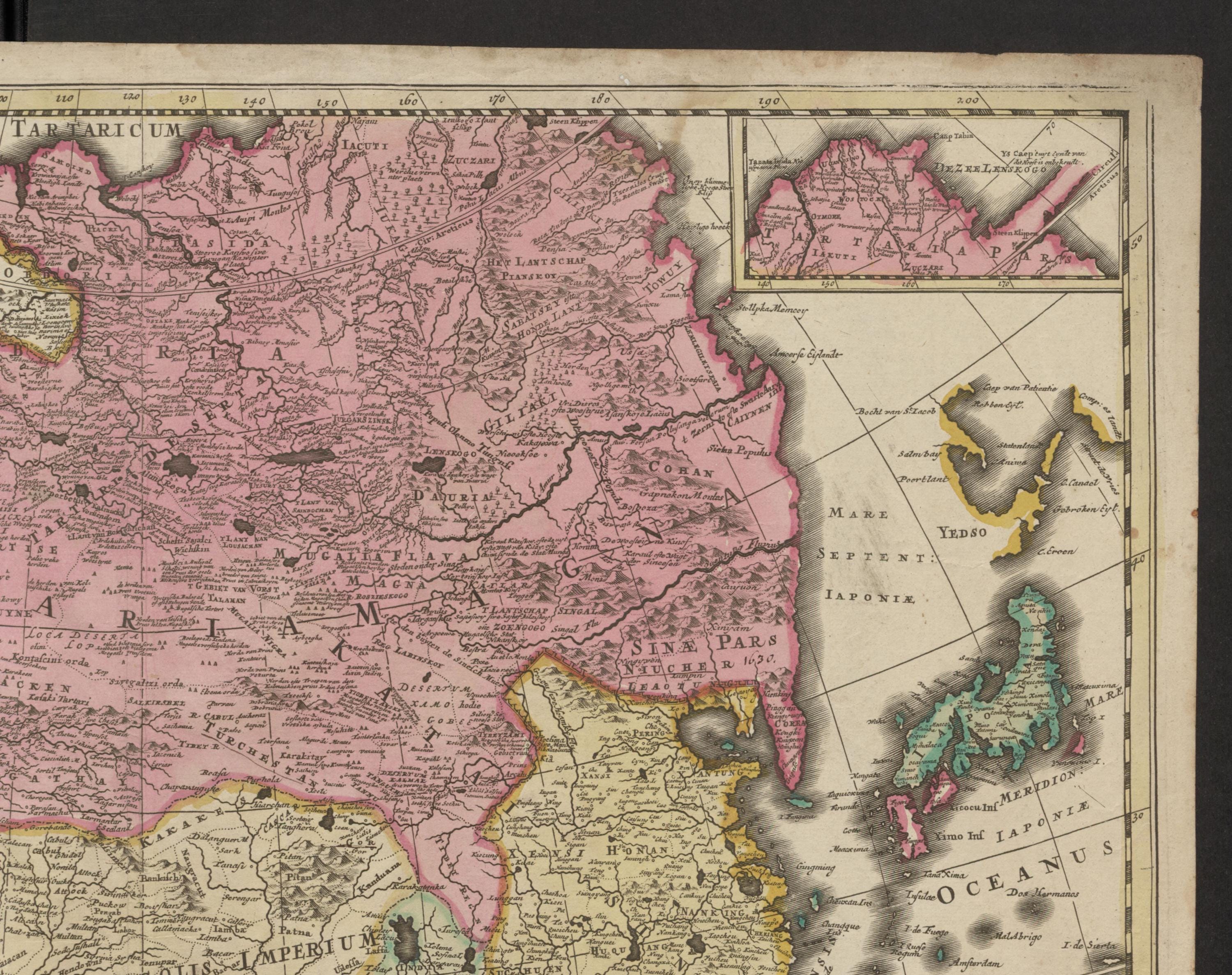 Antique Asia Map 1700, China Poster, Historical Cartography, Vintage ...