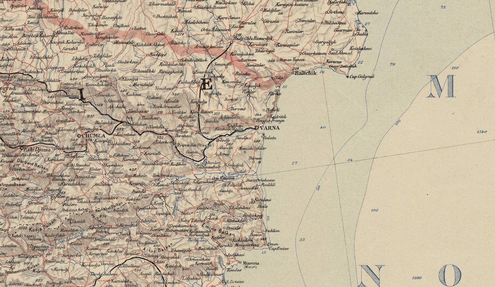 Edirne Map, Map of Edirne, Old Andrinople Map, Retro Andrinople City ...