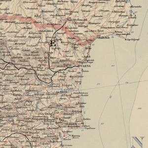 Edirne Map, Map of Edirne, Old Andrinople Map, Retro Andrinople City ...