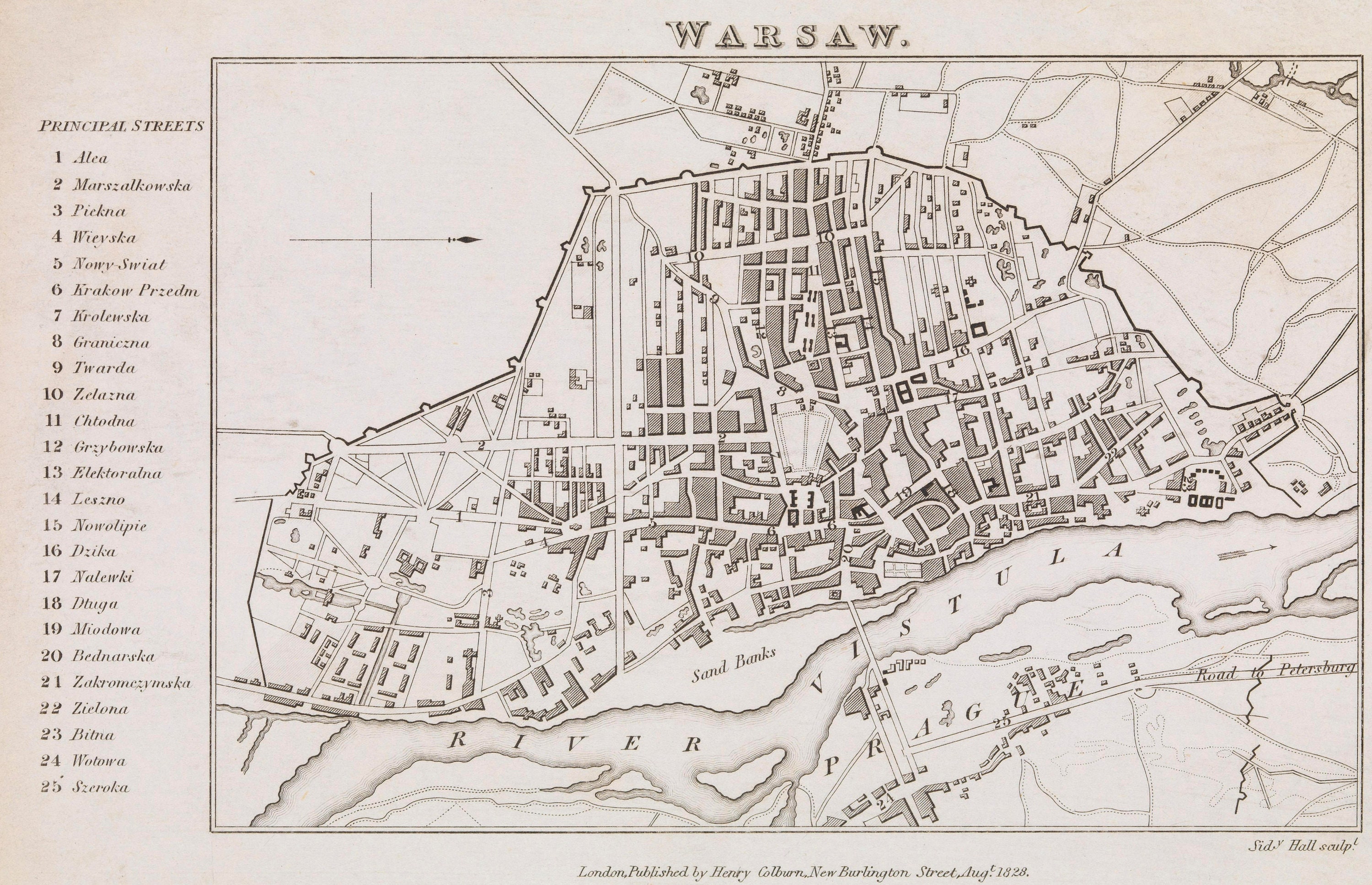 Warsaw Map, Warsaw City Print, Warsaw Art, Europe Map, Map of Poland ...
