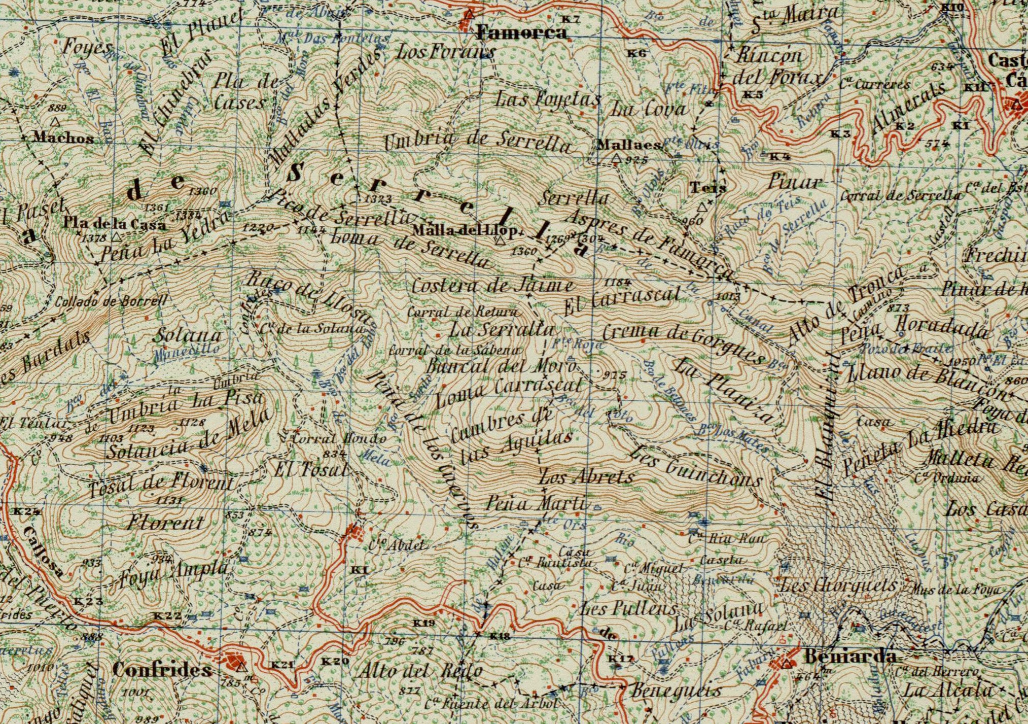 Alcoy Map, Map of Alcoy, Alcoy Plan, Spain Map, Map of Spain, Old Spain ...