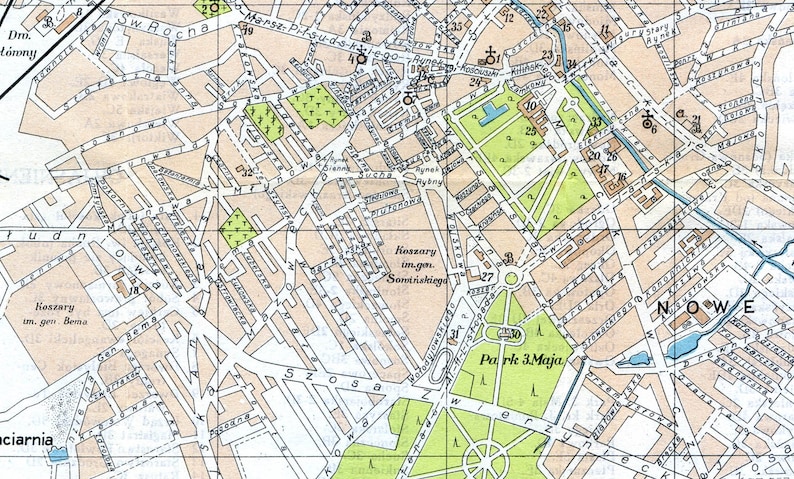 Białystok Map, Map of Bialystok, Bialystok Print, Bialystok Poster ...