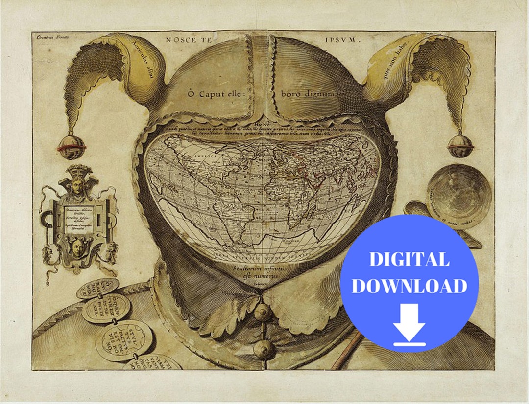 Old World Map, Digital Old World Map, Printable Download, Vintage World ...