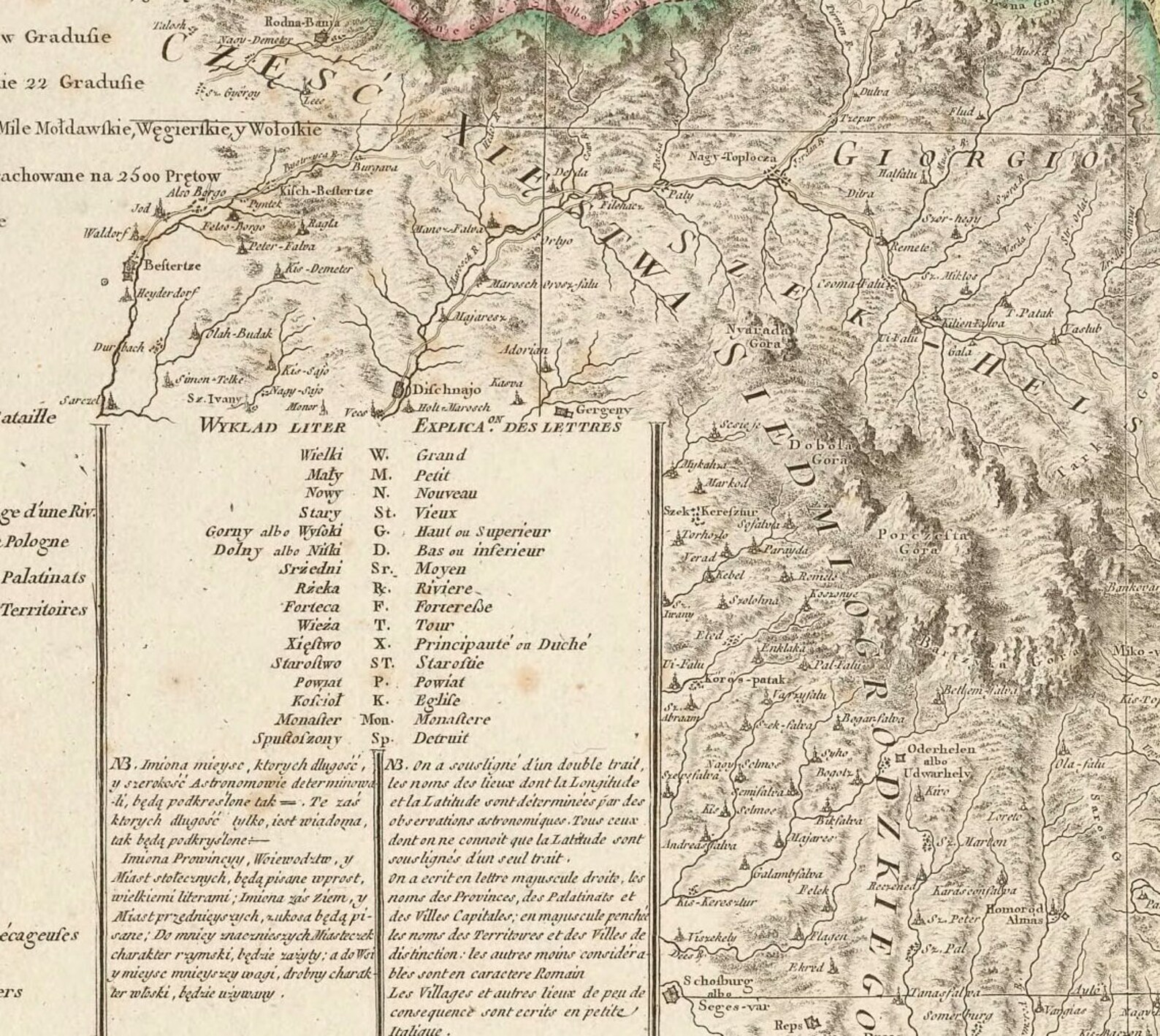 Map of the Borders of Poland and Transylvania Southern Part - Etsy