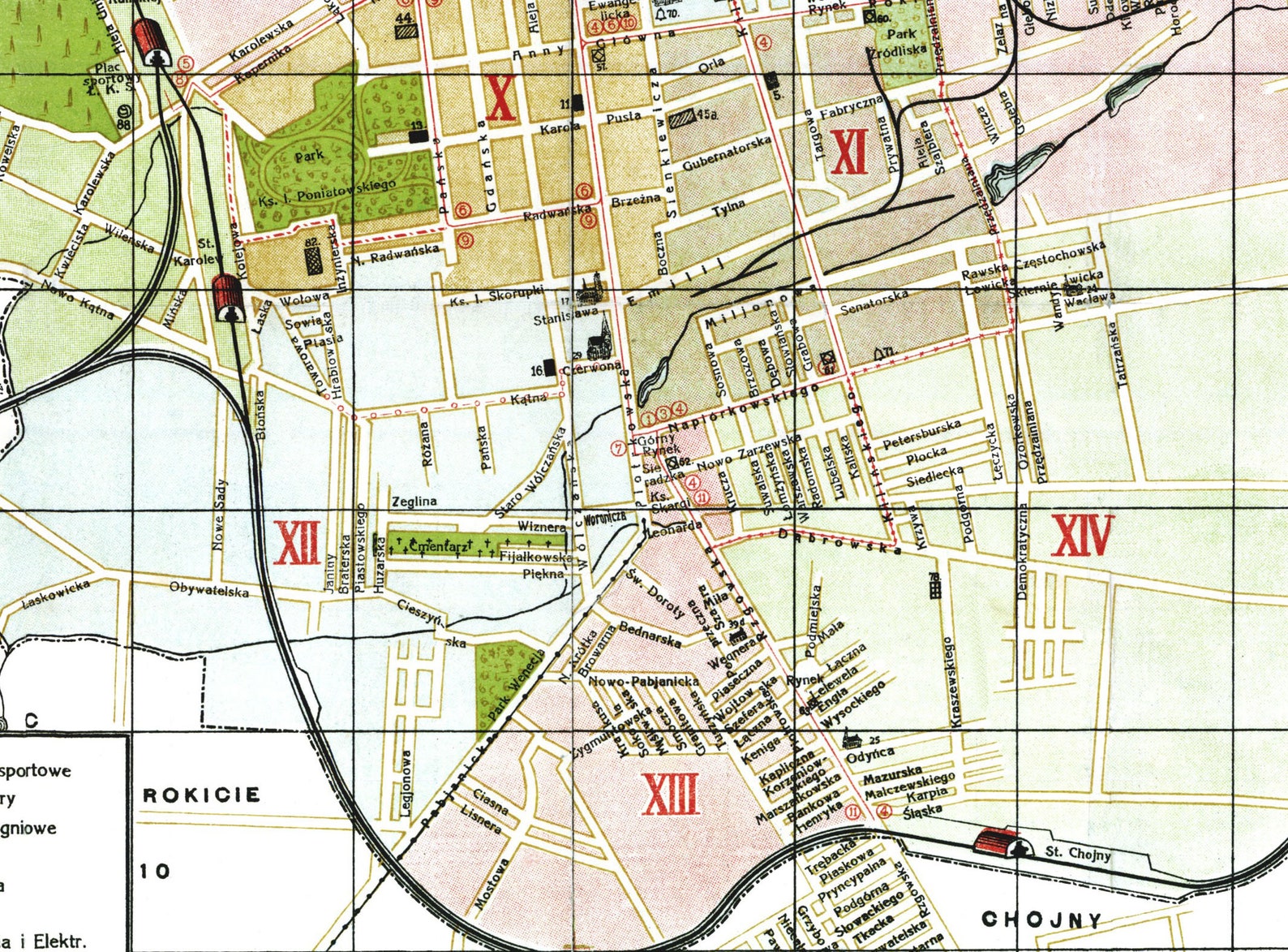 Lodz Map, Map of Lodz, Old Lodz Map, Retro Lodz Map, Vintage Map of ...