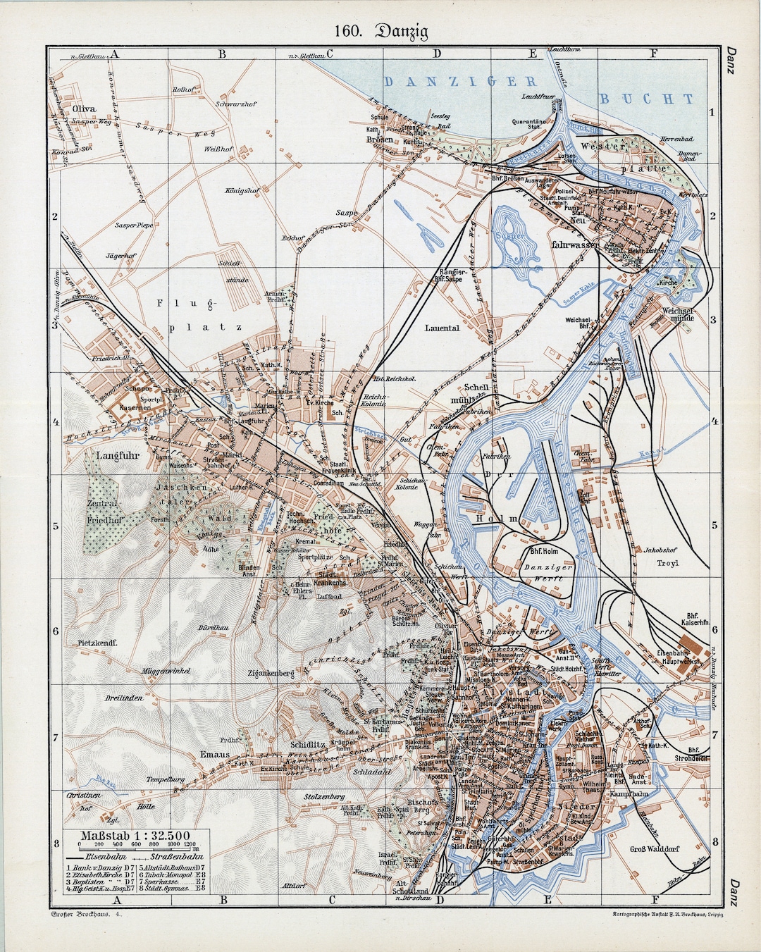 Gdańsk Map, Map of Gdańsk, Map of Old Gdańsk, Danzig Map, Map of Danzig ...
