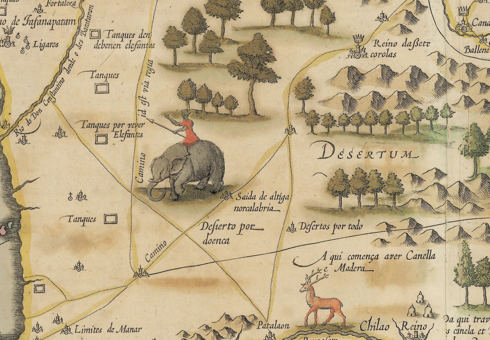 Sri Lanka Map, Map of Sri Lanka, Old Sri Lanka Map 1598, Old Ceylon Map ...
