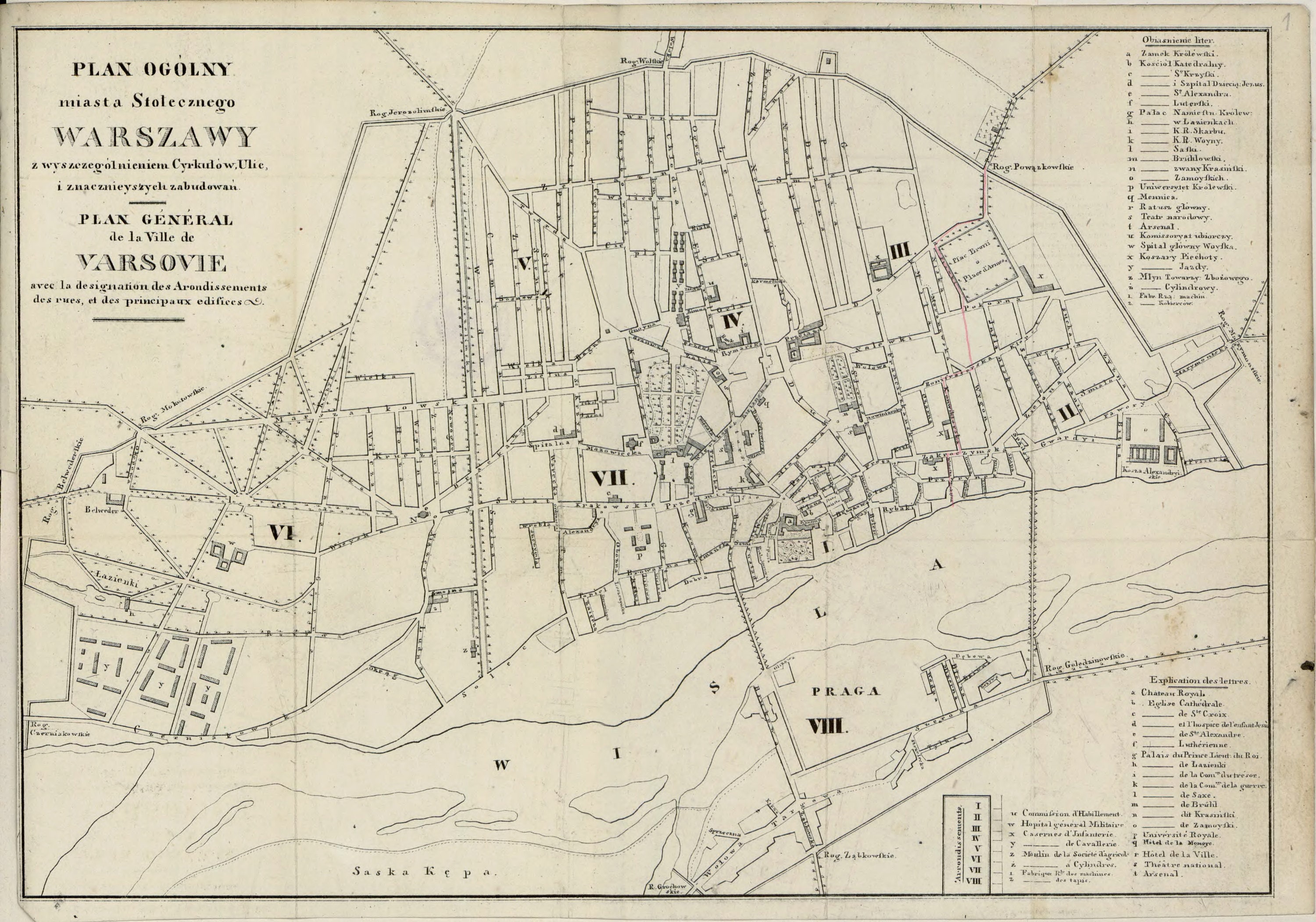 Warsaw Map, Map of Warsaw, Warsaw City, Old Warsaw Map, Retro Warsaw ...