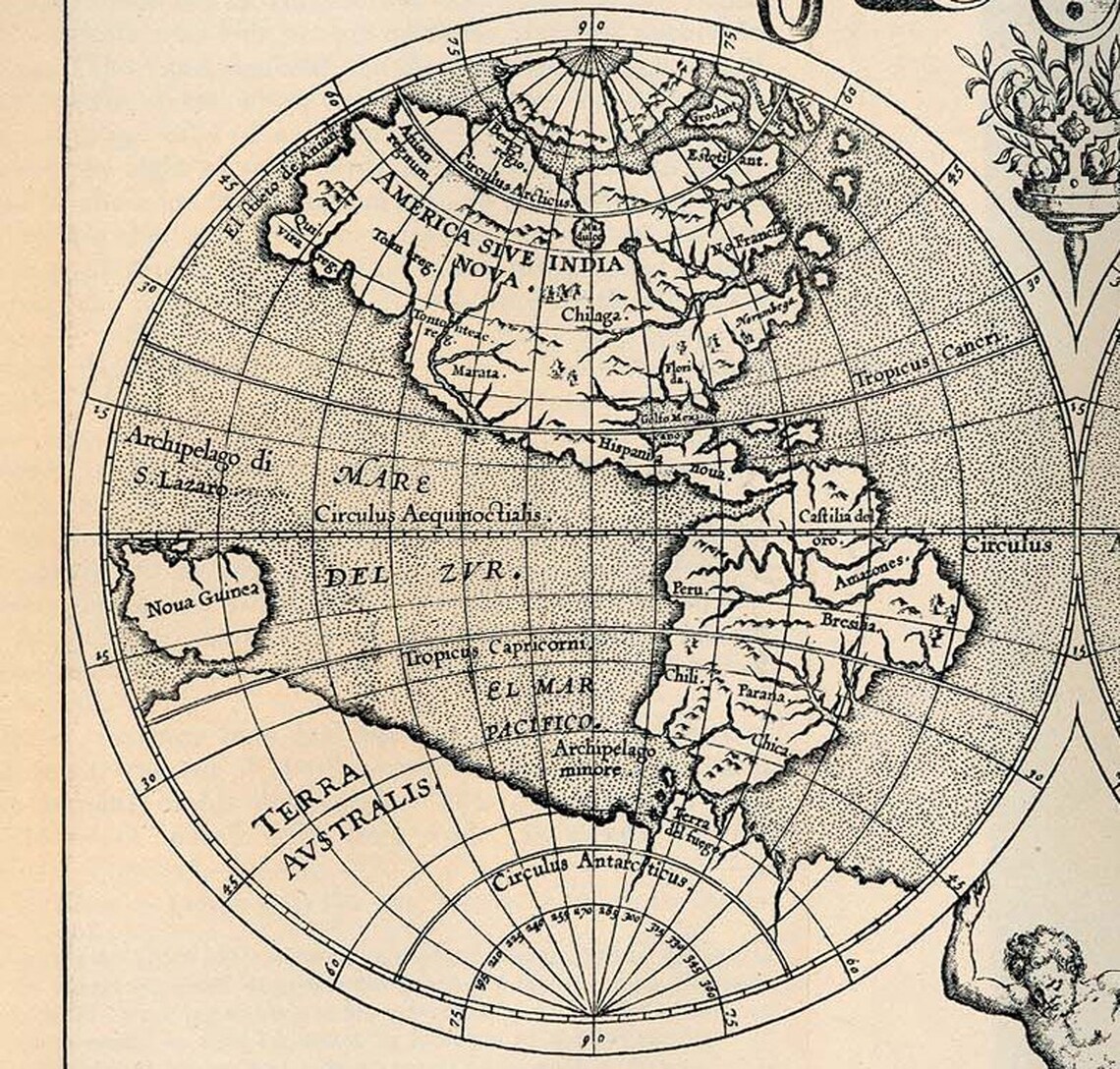 Old World Map, Digital Old World Map, Printable Download, Vintage World ...