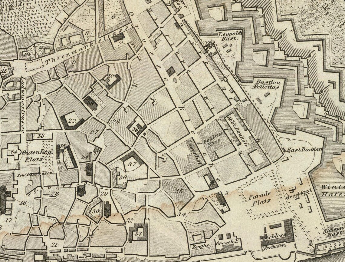 Mainz Map, Map of Mainz, Old Mainz Map, Germany Map, Map of Germany ...