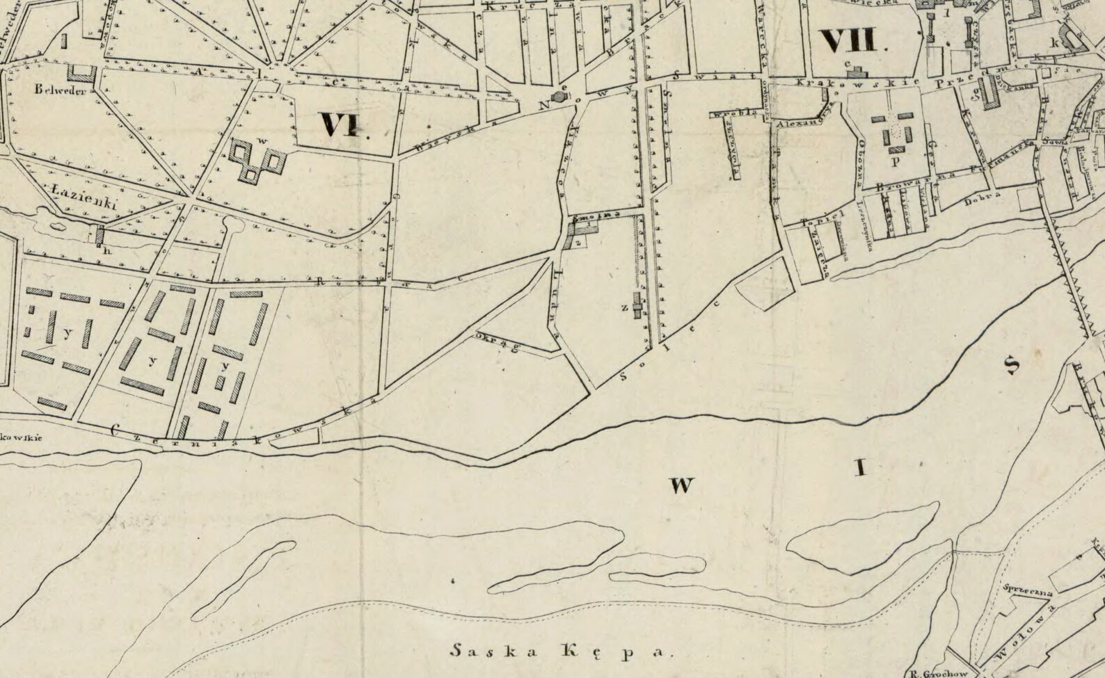 Warsaw Map, Map of Warsaw, Warsaw City, Old Warsaw Map, Retro Warsaw ...