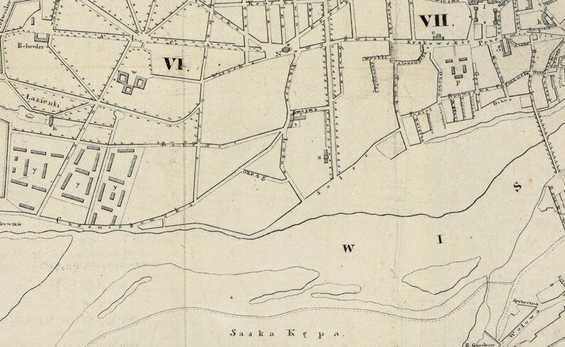 Warsaw Map, Map of Warsaw, Warsaw City, Old Warsaw Map, Retro Warsaw ...