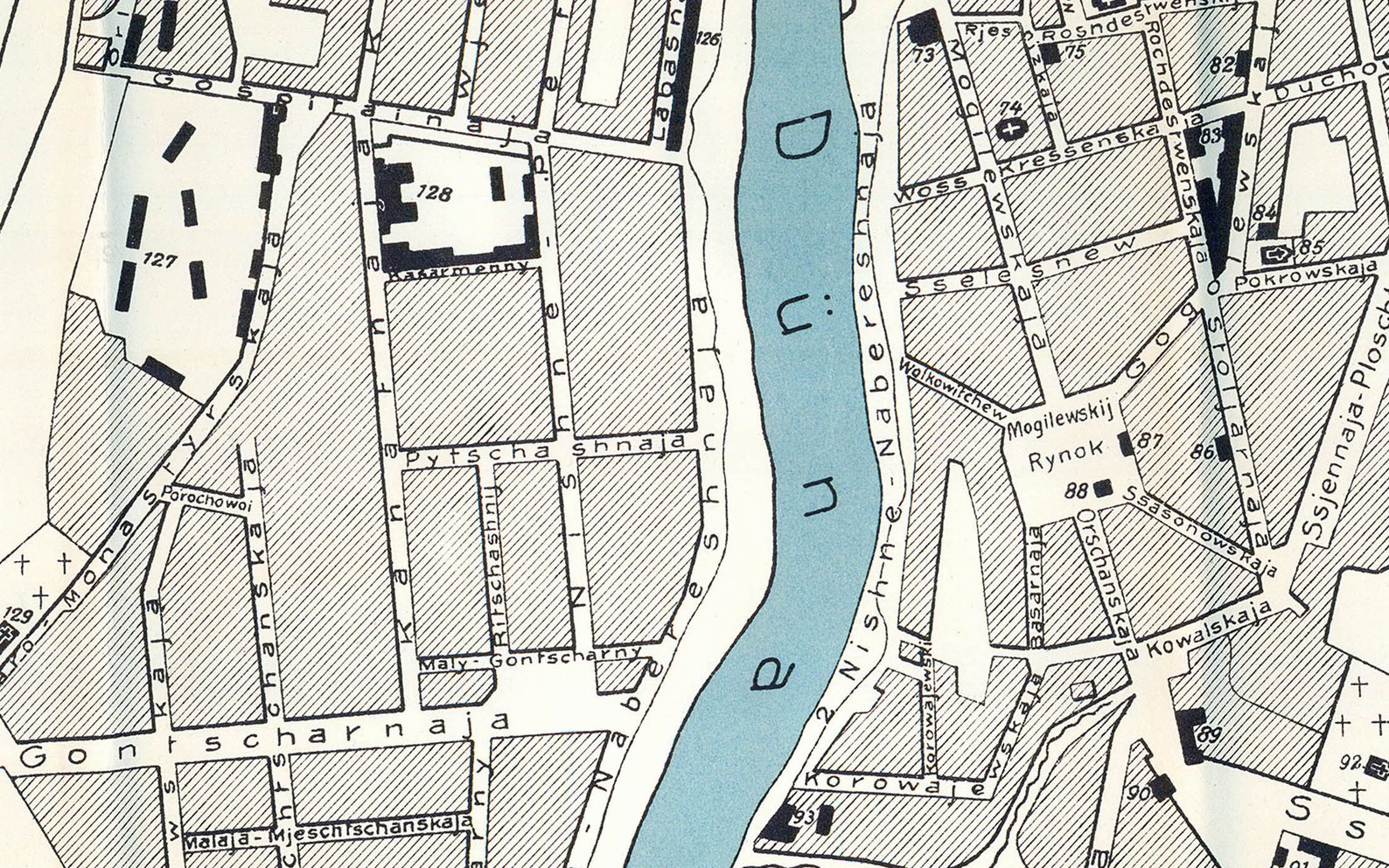 Vitebsk Map, Viciebsk Plan, Map of Viciebsk, Vitebsk Poster, Old ...