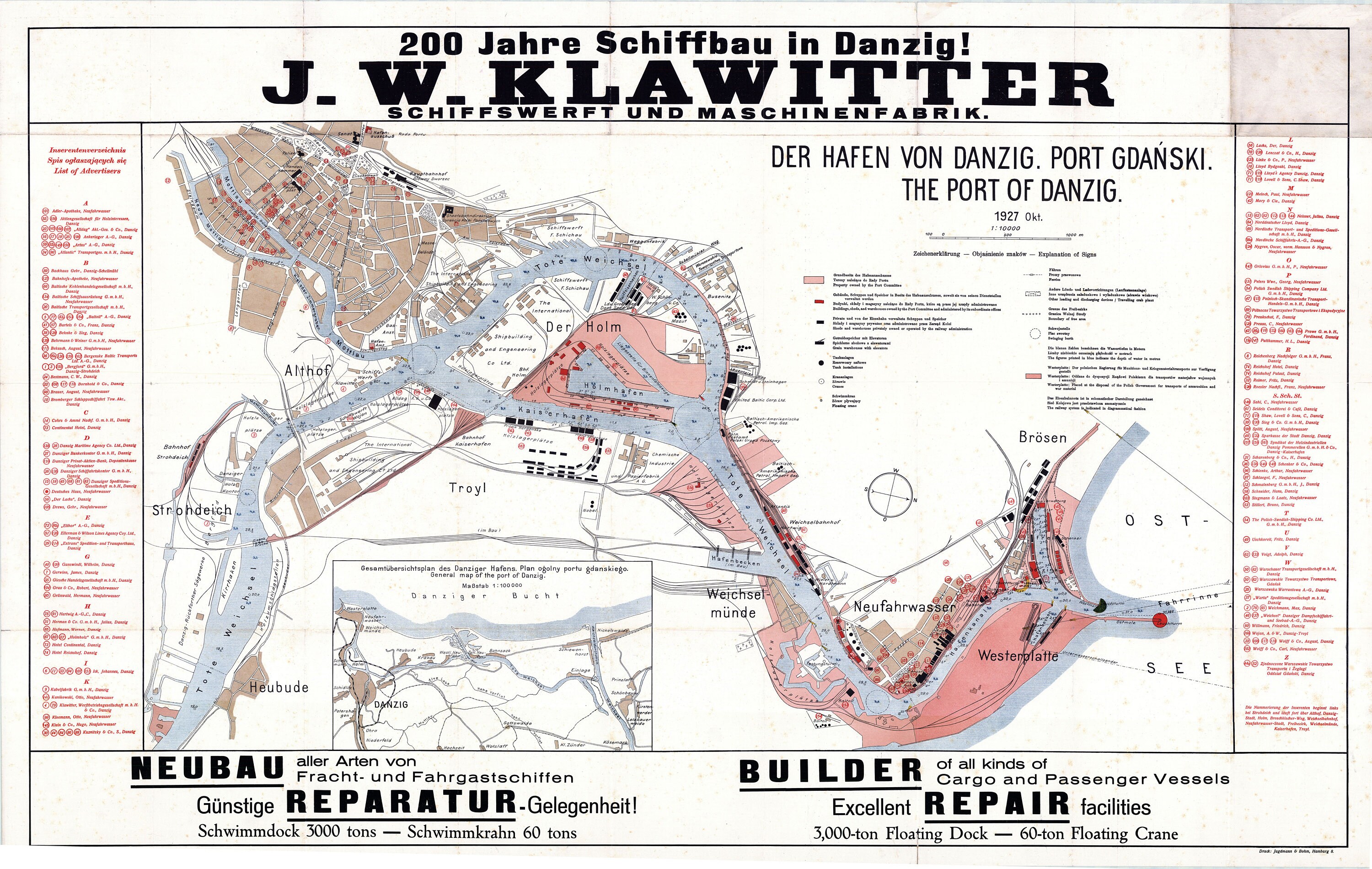 Gdańsk Map, Map of Gdańsk, Map of Old Gdańsk, Danzig Map, Map of Danzig ...