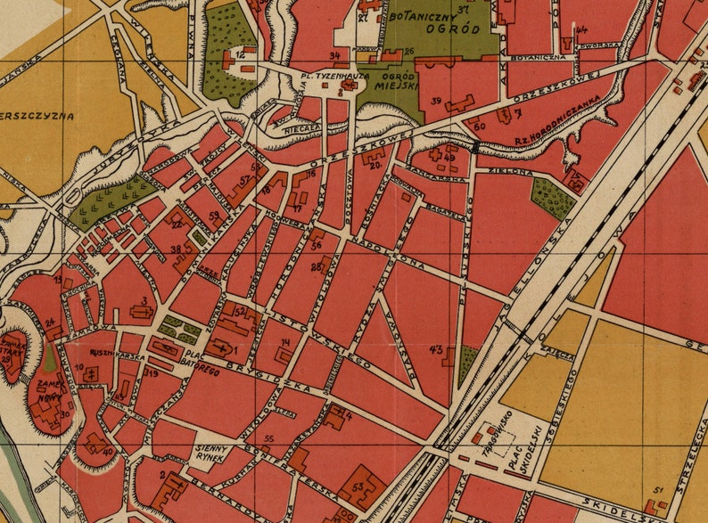 Grodno Map, Map of Grodno, Old Grodno Map, Map of Grodna, Grodno Plan ...