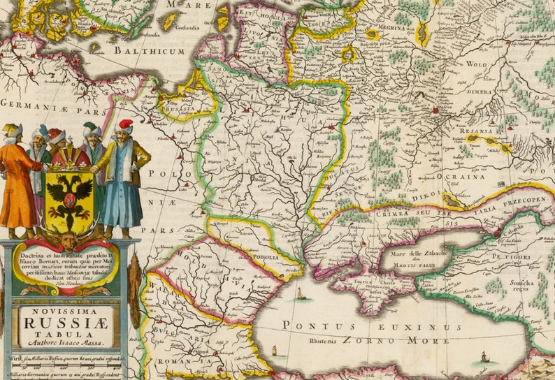 Old Map of Russia, Russia Map, Old Russia Map, Map of Russia, Vintage ...