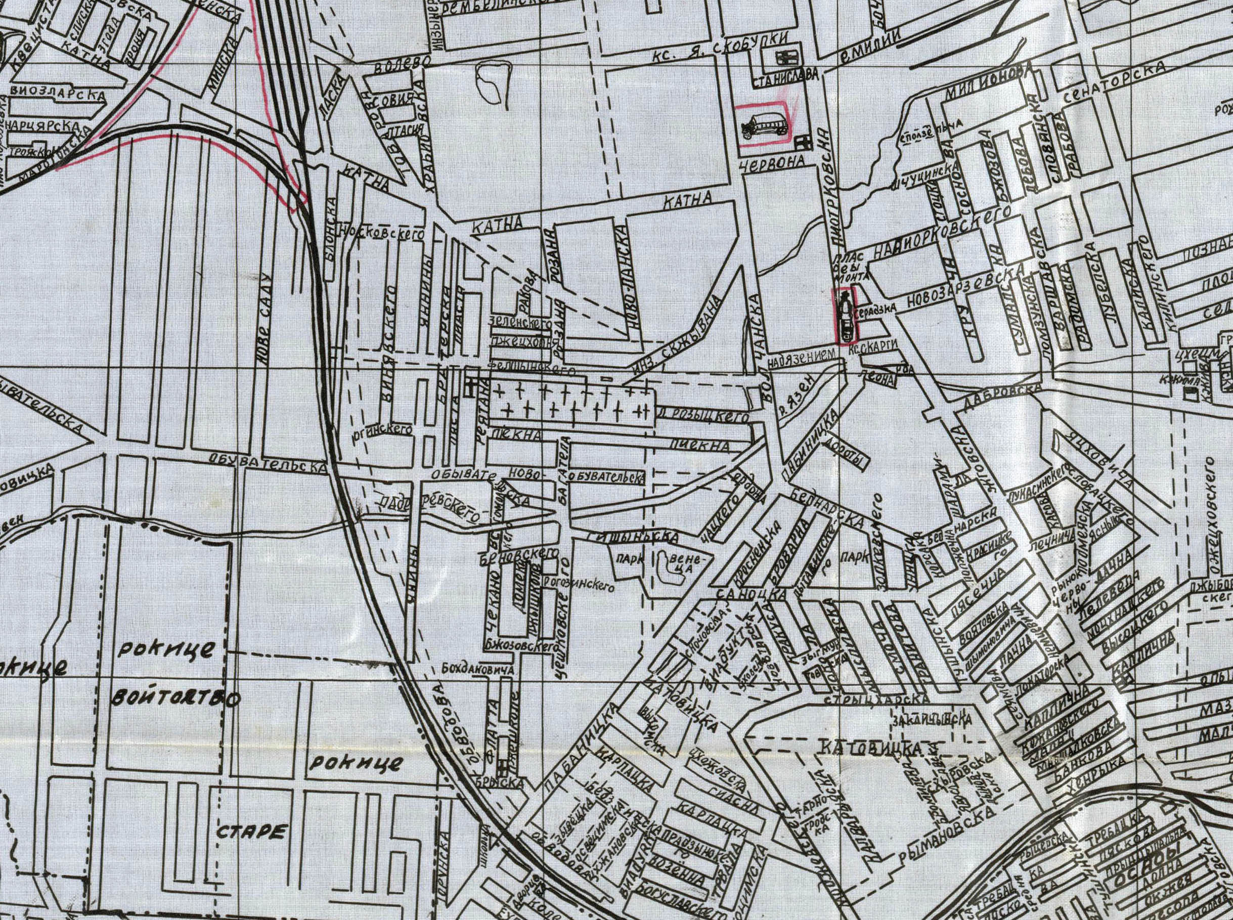 Lodz Map, Łódź Plan, Old Lodz Map, Vintage Lodz Map, Map of Lodz, Retro ...