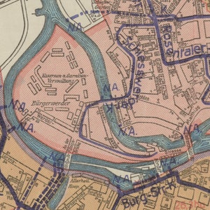 Sewer of Wroclaw, Old Map of Wroclaw, Wroclaw Poland Art, Wroclaw ...