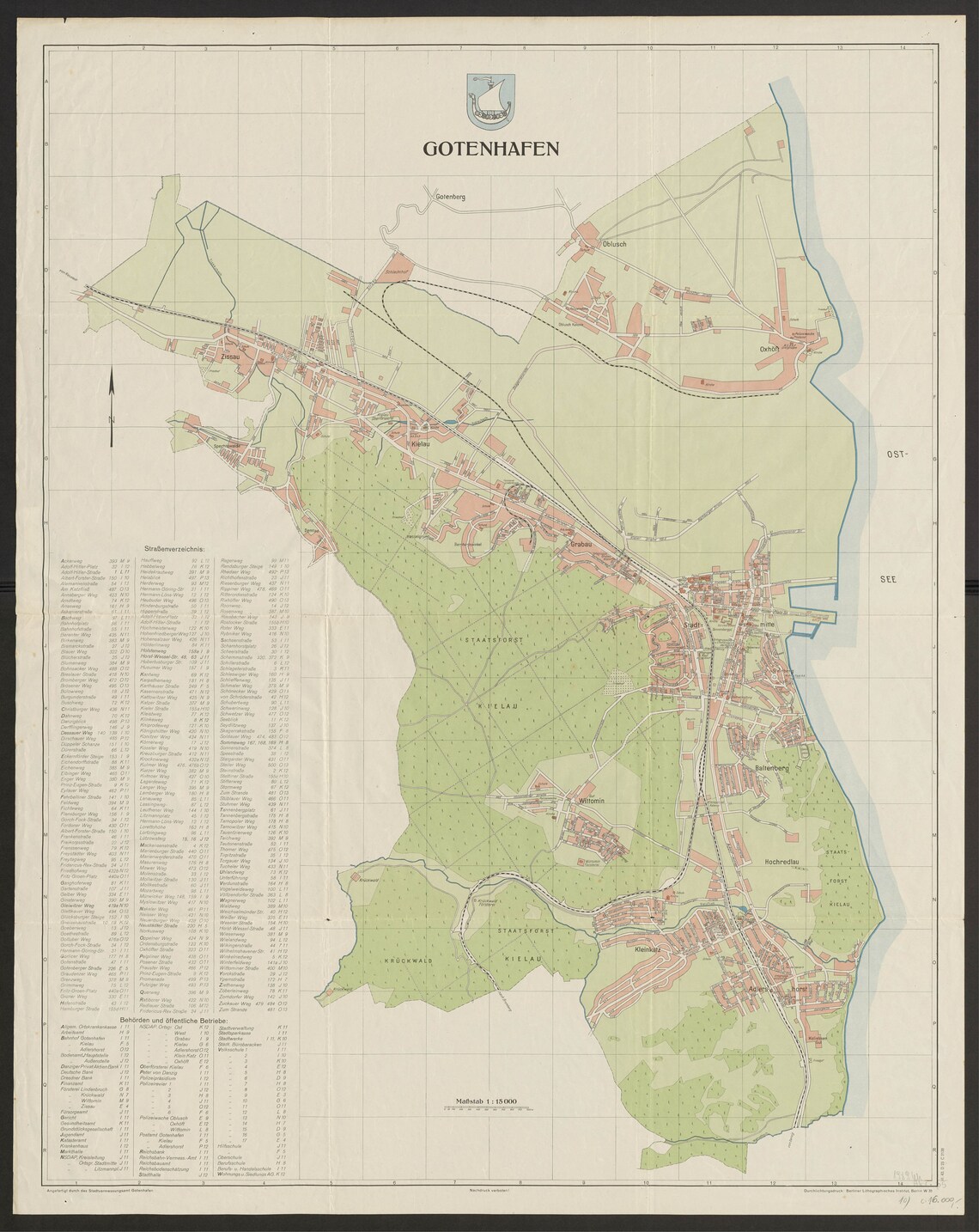 Gdynia Map, Gdynia City Plan, Gotenhafen Map, Map of Gdynia, Old Gdynia ...