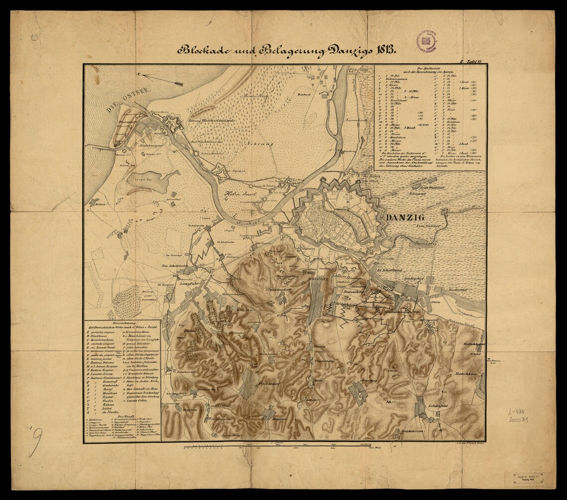 Danzig Map, Gdansk Map, Old Gdańsk Map, Map of Gdansk, Gdansk Plan, Old ...