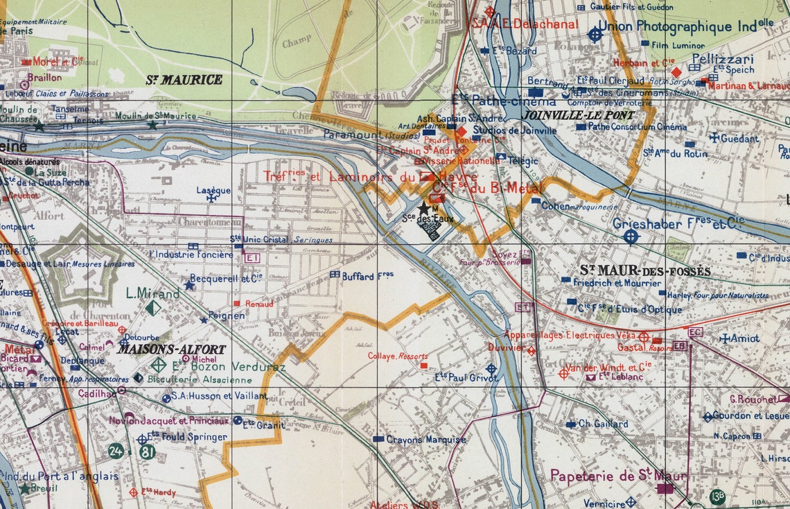 Paris Map, Map of Paris, Paris Decor, Paris Wall Art, Paris Print ...