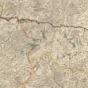 Old Map of Poland, Rizzi Zannoni, Carte De La Pologne, Wilno Map ...