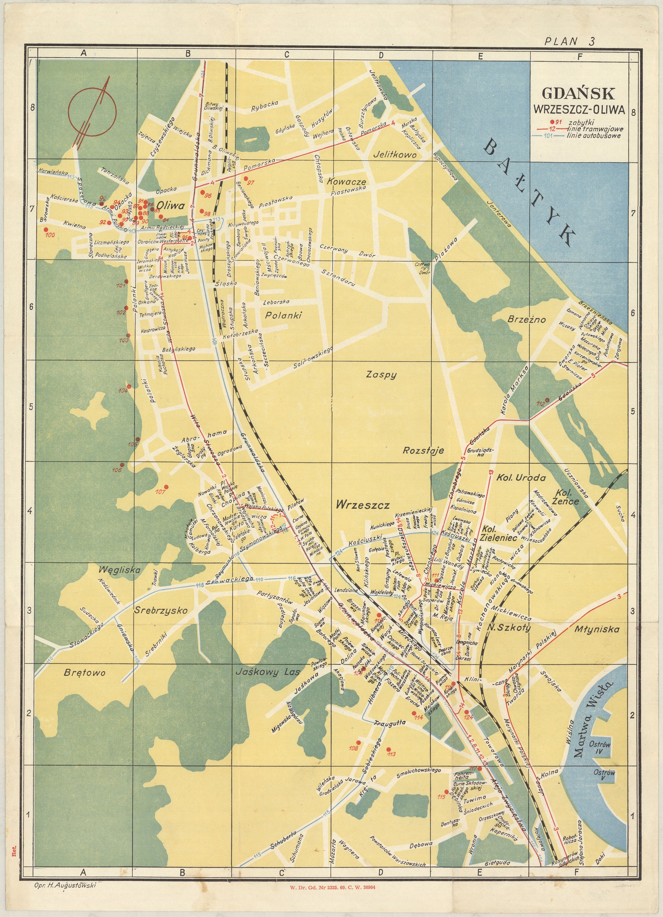 Gdańsk Map, Map of Gdańsk, Map of Old Gdańsk, Danzig Map, Map of Danzig ...