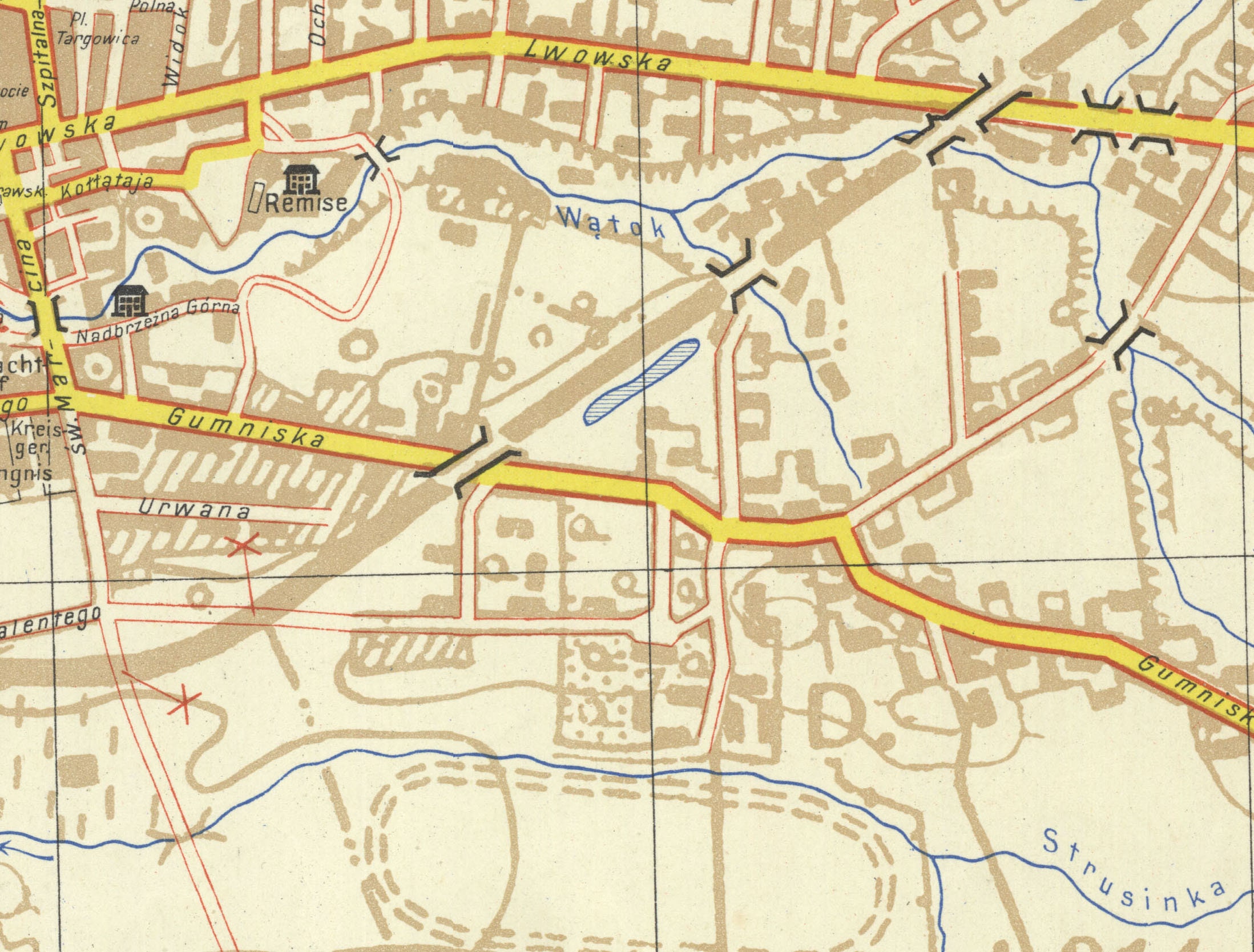 Mapa de Tarnow, Plan de Tarnów, Mapa de Old Tarnow, Mapa de Tarnow ...