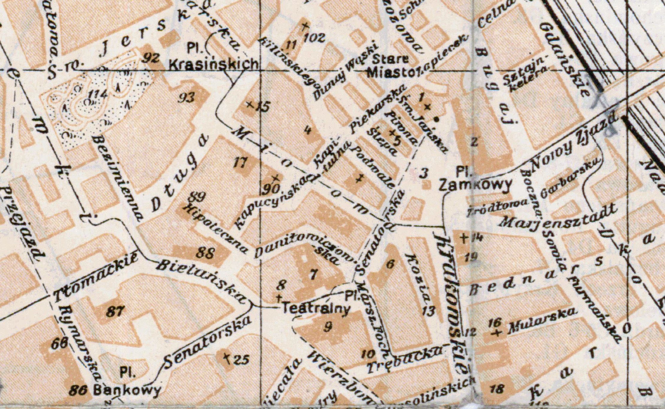 Warsaw Map, Map of Warsaw, Warsaw City, Old Warsaw Map, Retro Warsaw ...