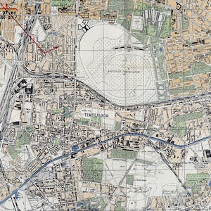 Soviet Berlin Map, War Berlin Map, Soviet Map of Berlin, Russian Map of ...
