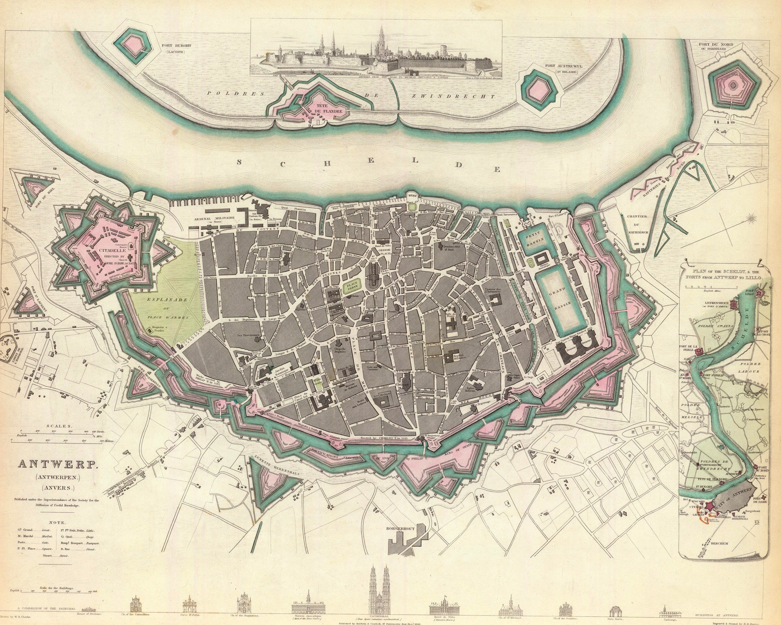 Antwerpen Map, Antwerpen Map Print Vintage, Antwerpen Map Print, Map of ...