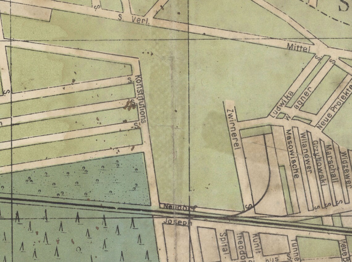 Lodz Map, Map of Lodz, Lodz Plan, Lodz Print, Old Lodz Map, Vintage ...