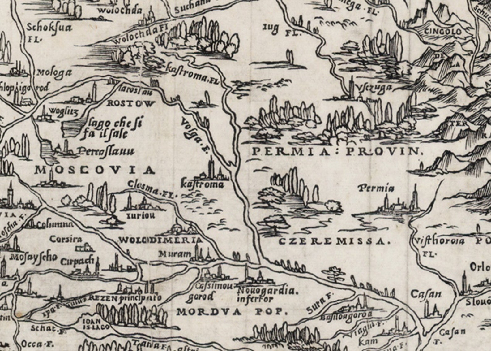 Moscovia Map Map of Moscovia Old Map of Russia Old Europe - Etsy