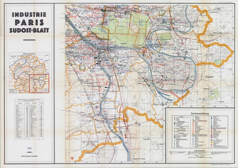 Paris Map, Map of Paris, Paris Decor, Paris Wall Art, Paris Print ...