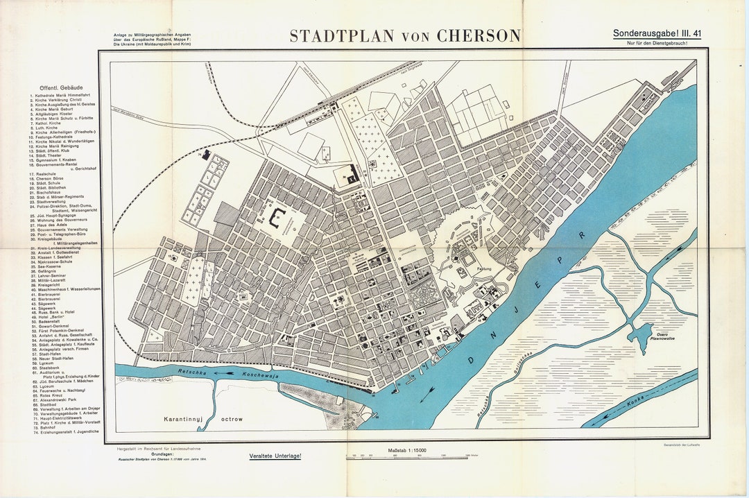 Mapa Cherson, Mapa Kherson, Mapa Cherson Alemão, Plano Kherson Alemão ...