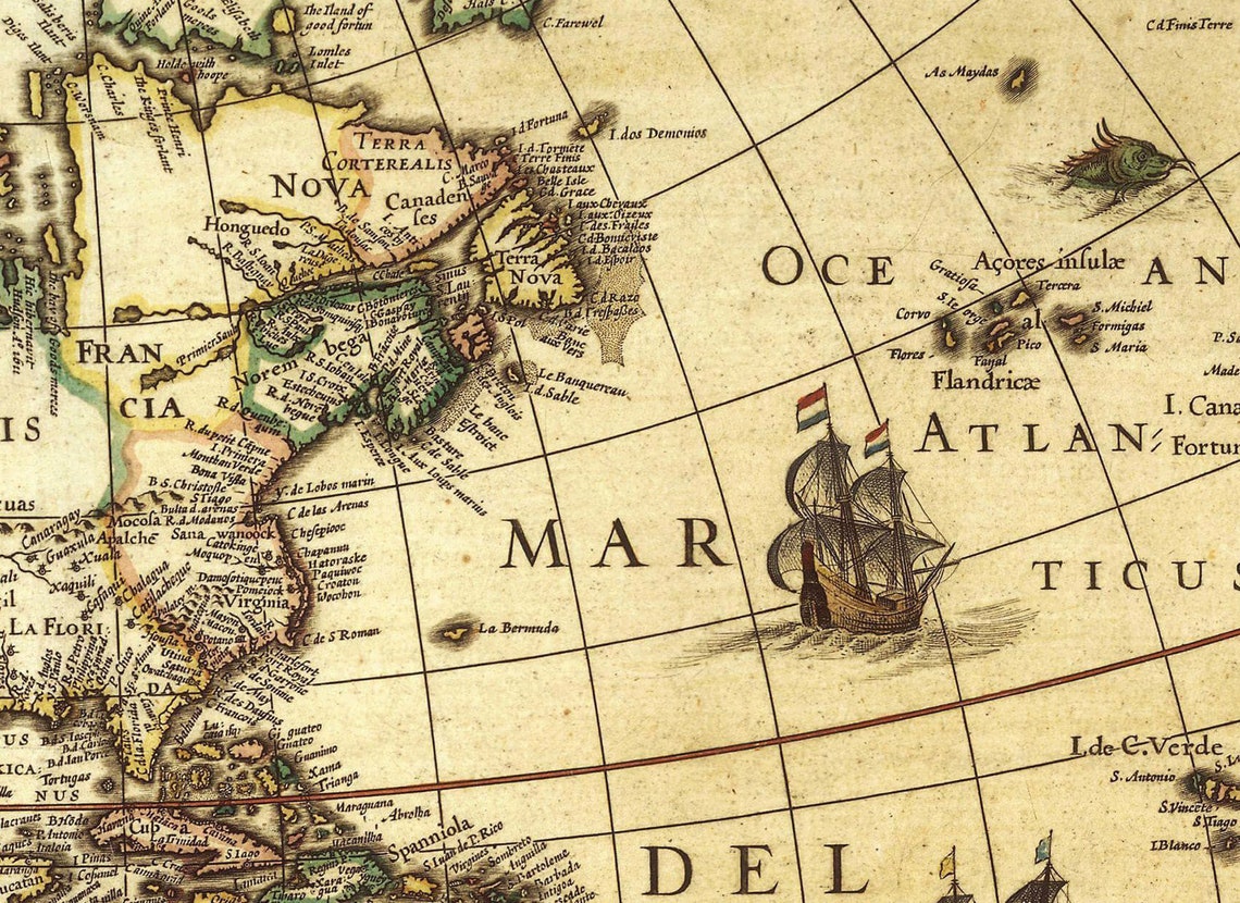 Old Map of America, America Map, Old USA Map, Old US Map, Vintage Map ...