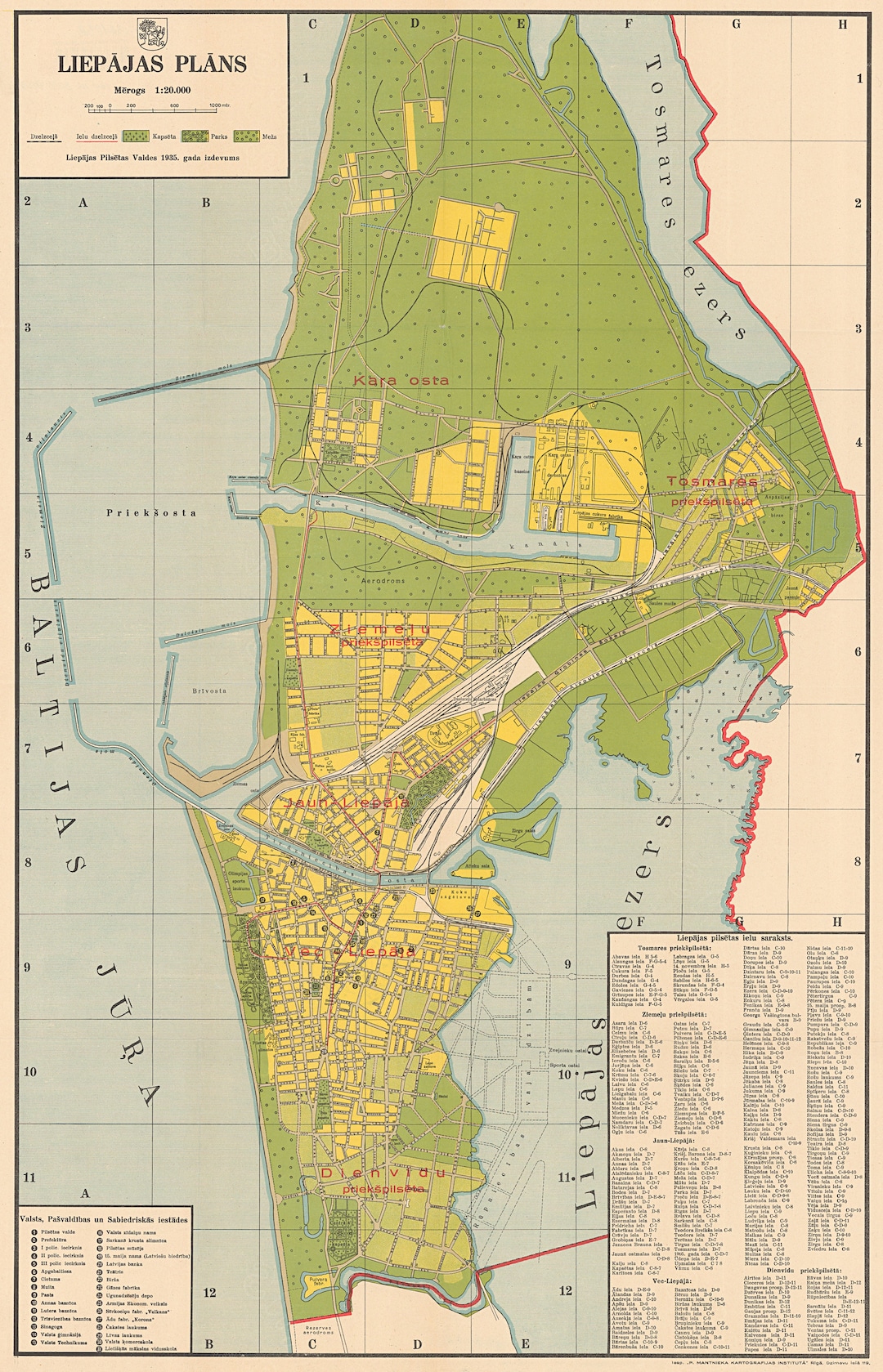 Liepaja Map, Map of Liepaja, Liepaja Plan, Liepaja City Plan, Liepaja ...
