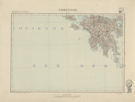Mapa de Corinto Mapa de Corinto Ciudad de Corinto Plan de - Etsy México