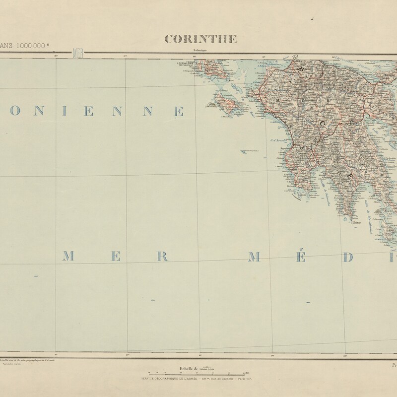 Mapa de corinto antiguo - Etsy México