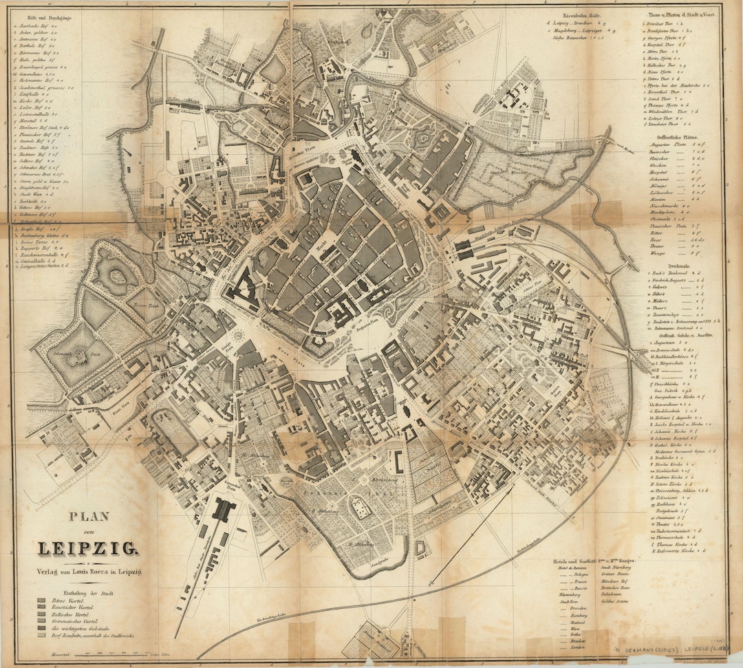 Leipzig Map, Leipzig Art, Leipzig Stadtplan, Leipzig Plan, Map of ...