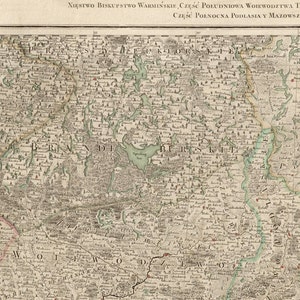 Old Map of Poland, Rizzi Zannoni, Carte De La Pologne, Part of the ...