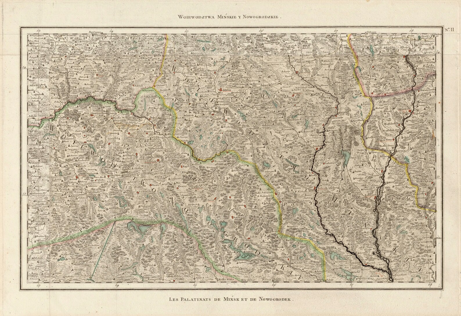 Old Map of Poland, Rizzi Zannoni, Carte De La Pologne, Minsk and ...